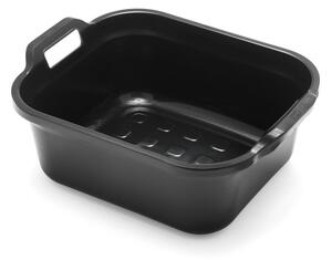 Temno moder plastičen lavor z dvema ročajema Addis, 39 x 32 x 14 cm ...