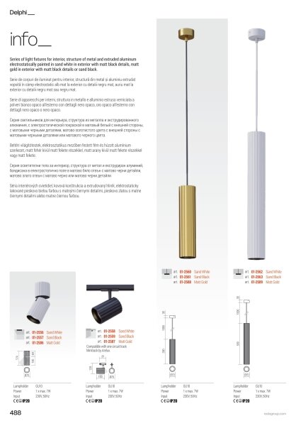 Redo 01-3405 - Stropno reflektorsko svetilo DELPHI 3x GU10/7W/230V ...