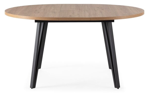 Okrogla raztegljiva jedilna miza v naravni barvi ø 120 cm Cleo ...