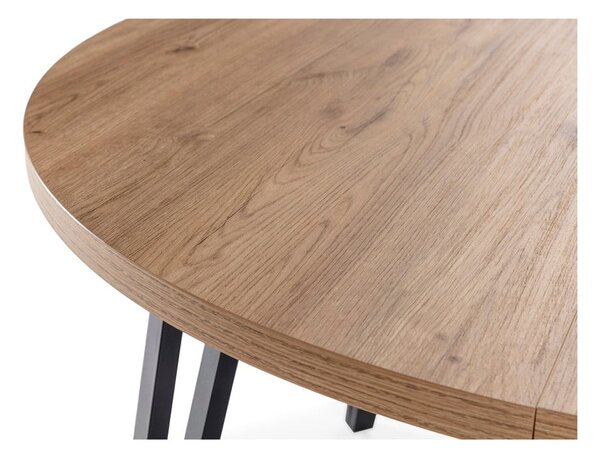 Okrogla raztegljiva jedilna miza v naravni barvi ø 120 cm Cleo ...