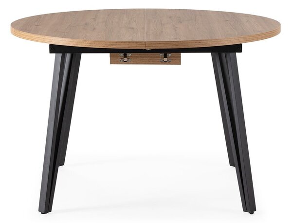 Okrogla raztegljiva jedilna miza v naravni barvi ø 120 cm Cleo ...