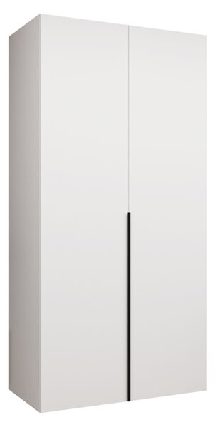 Garderobna omara Hartford 535, Črna, Bela, 202x100x52cm, Vrata omare: S ...