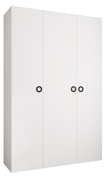 Garderobna omara Hartford 544, Črna, Bela, 246x160x42cm, Vrata omare: S ...