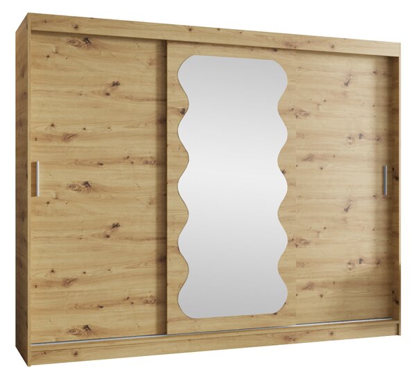 Garderobna omara Hartford 578, Artisan hrast, 200x250x62cm, Vrata omare: Drsna | FAVI.si