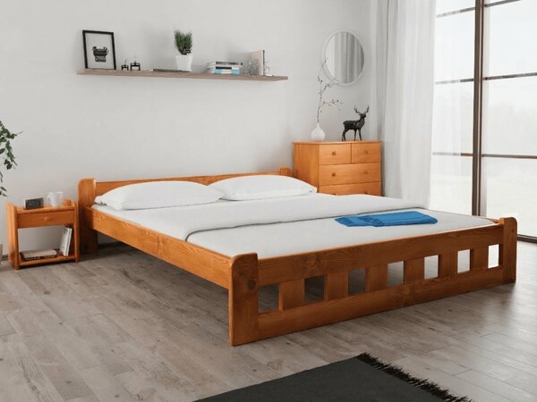 Postelja Naomi povišana 160 x 200 cm jelša Posteljno dno: Z lamelno ...